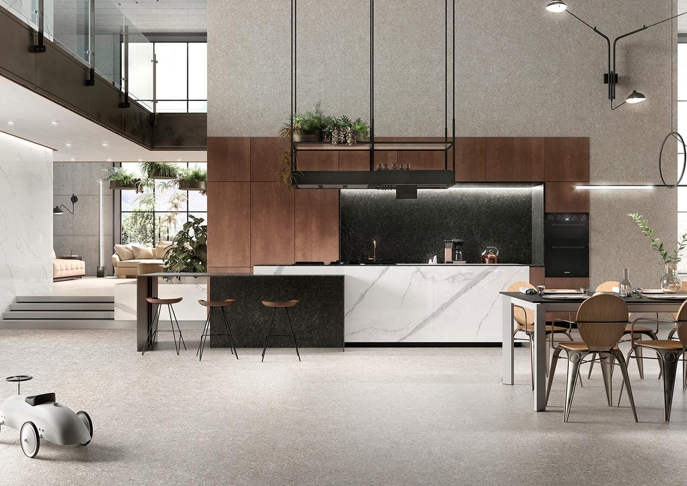 Porcelain Kitchens: Infinity Worktops, Countertops & Kitchen Island